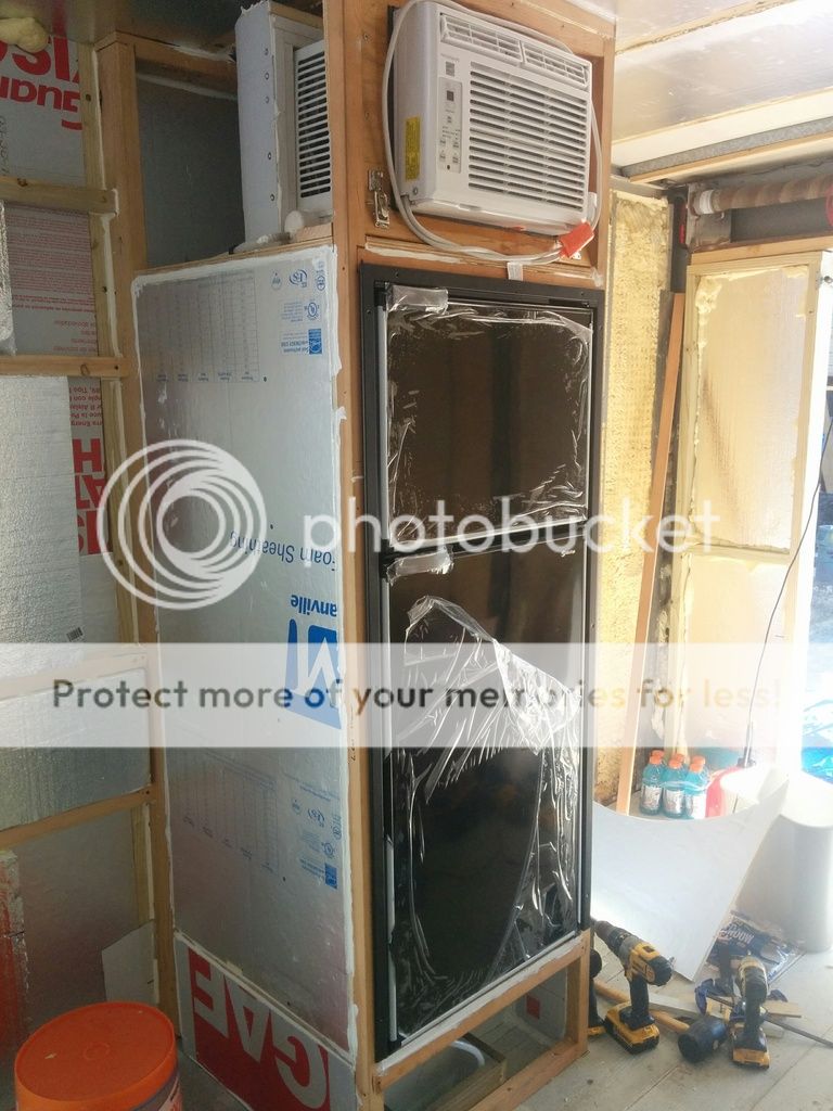 Wire management behind 'fridge | Van & RV Living Forum